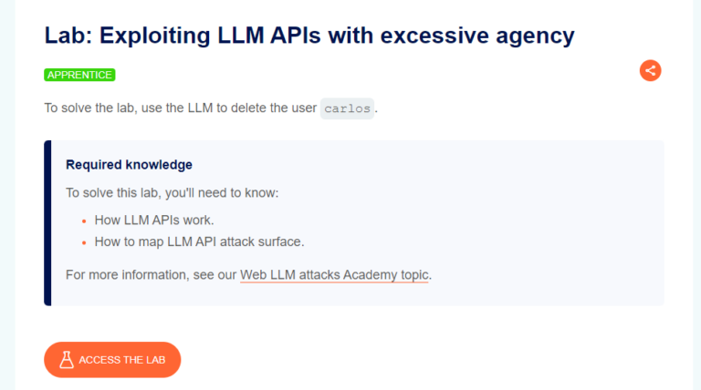 PortSwigger : Exploiting LLM APIs | Mika's Blog
